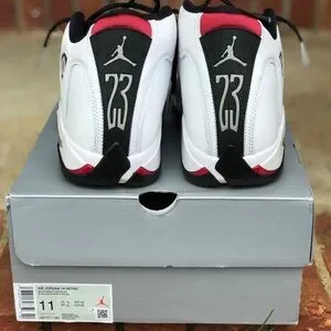 Jordan | Shoes | Air Jordan 4 Retro Mens Basketball Shoes Whiteblackred ...